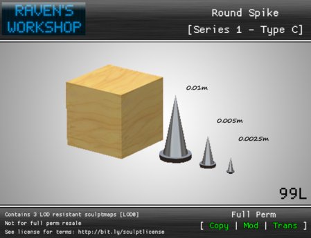 Second Life Marketplace - [RW] Round Spike [Series 1 - Type C] [ Full ...